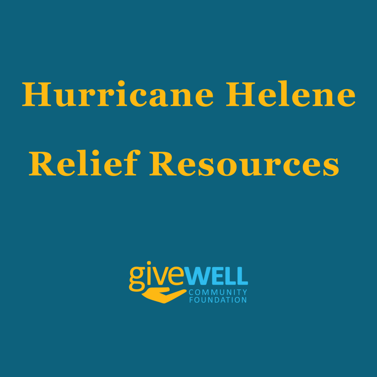 Help in the aftermath of Hurricane Helene - GiveWell Community Foundation